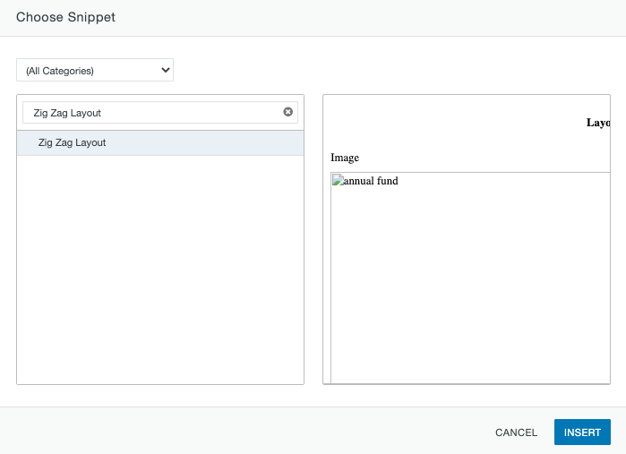 Zig Zag Layout Omni Cms Support Site